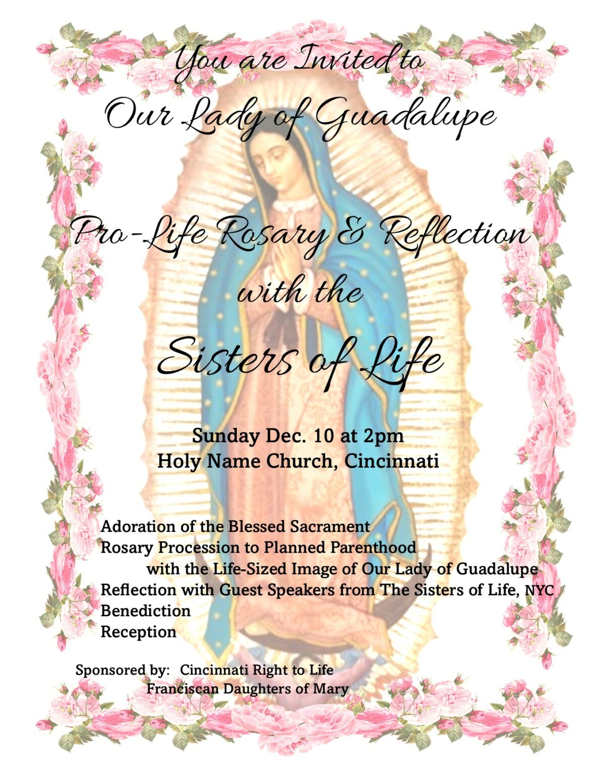 Our Lady of Guadalupe Pro-Life Rosary & Reflection - Cincinnati Right ...