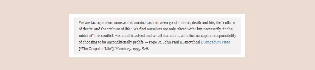 What is the "Culture of Life" and How Can We Live It? - Cincinnati ...
